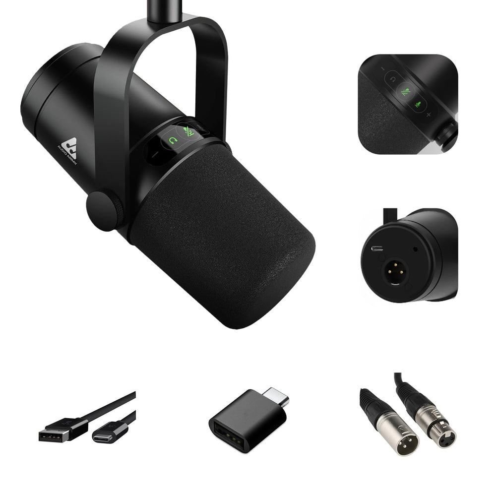 Audio Array AM-C44 XLR/USB Professional Dynamic Podcast Microphone