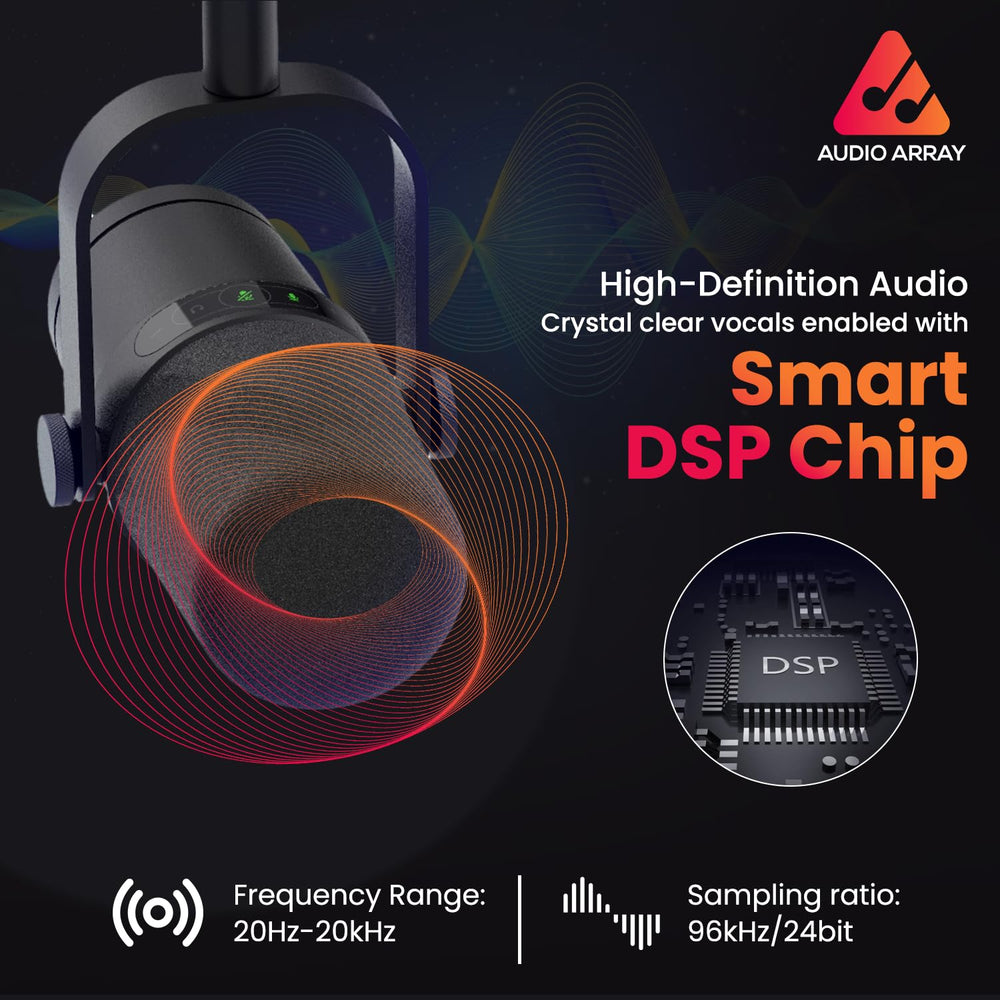 Audio Array AM-C44 XLR/USB Professional Dynamic Podcast Microphone